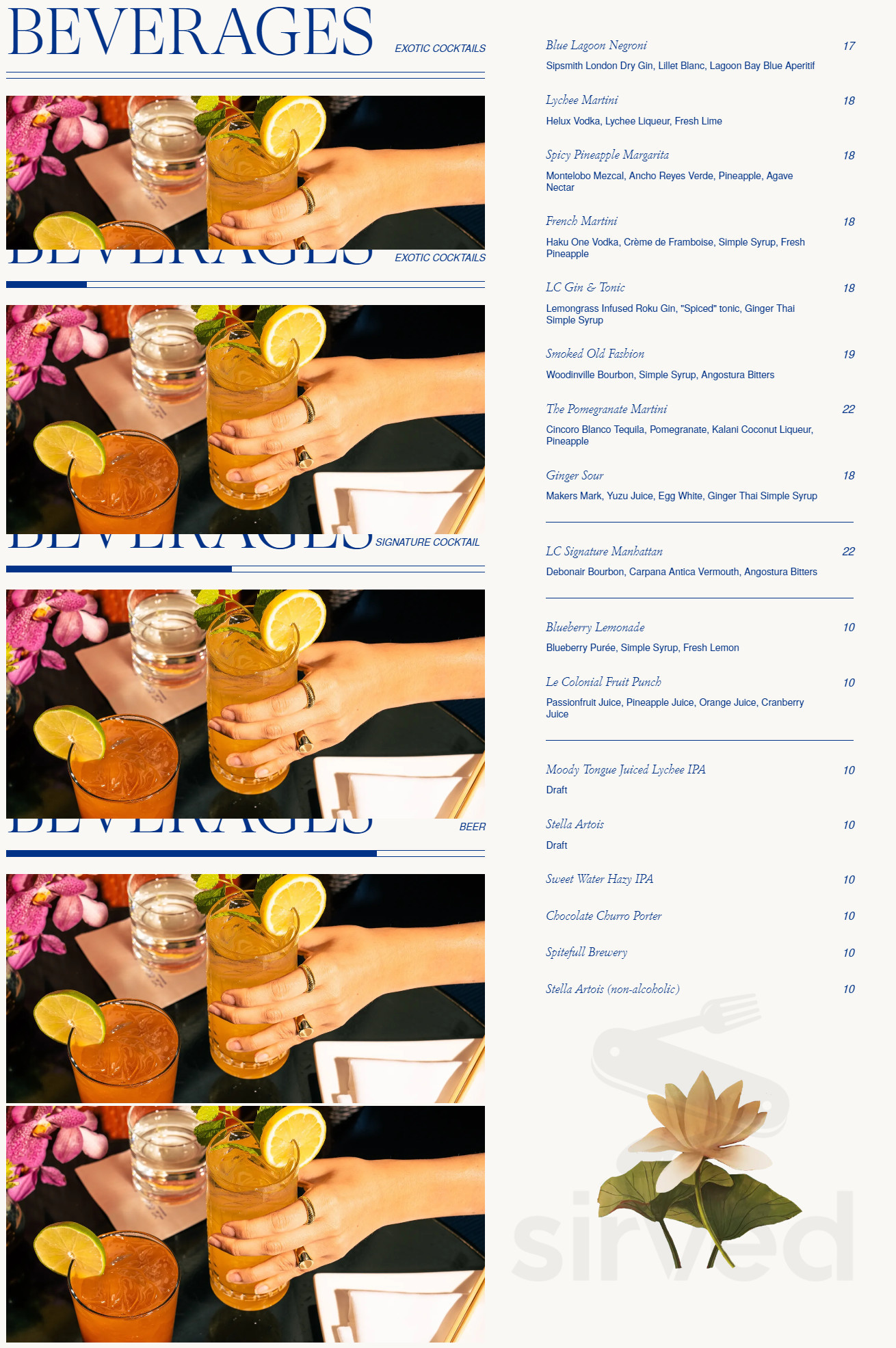 Le Colonial Lake Forest menu in Lake Forest, Illinois, USA