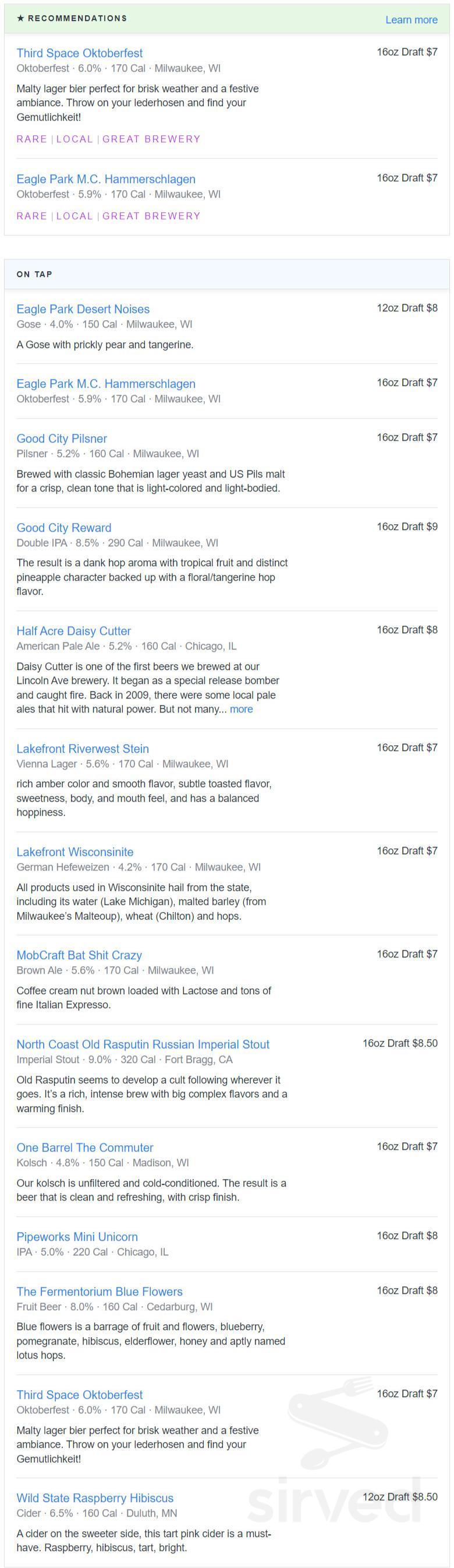 Menu - Milwaukee WI's Stack'd Burger Bar | Sirved