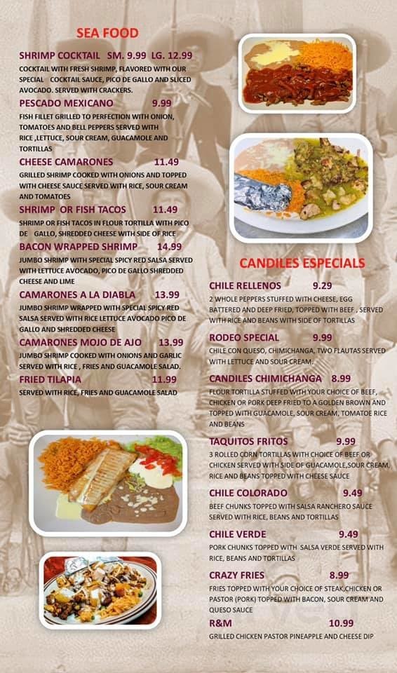Candiles Mexican Restaurant menus in Augusta, Kansas, United States