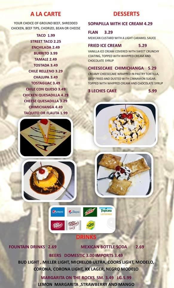 Candiles Mexican Restaurant menus in Augusta, Kansas, United States