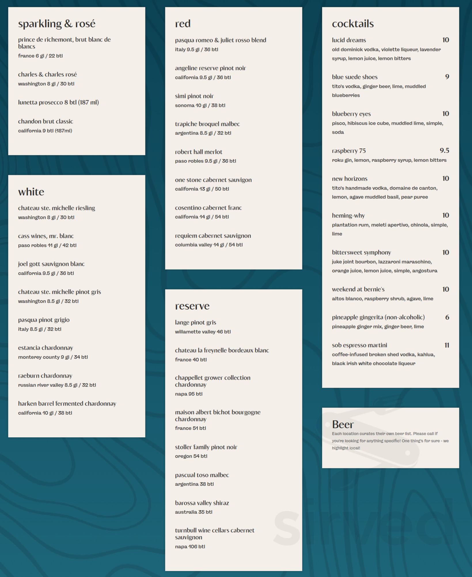 SOB Downtown menus in Memphis, Tennessee, United States