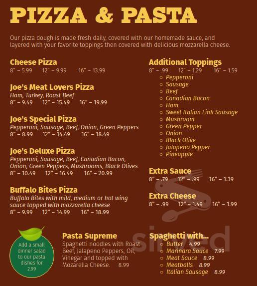 Smokey Joe's BBQ menu in Dothan, Alabama, USA