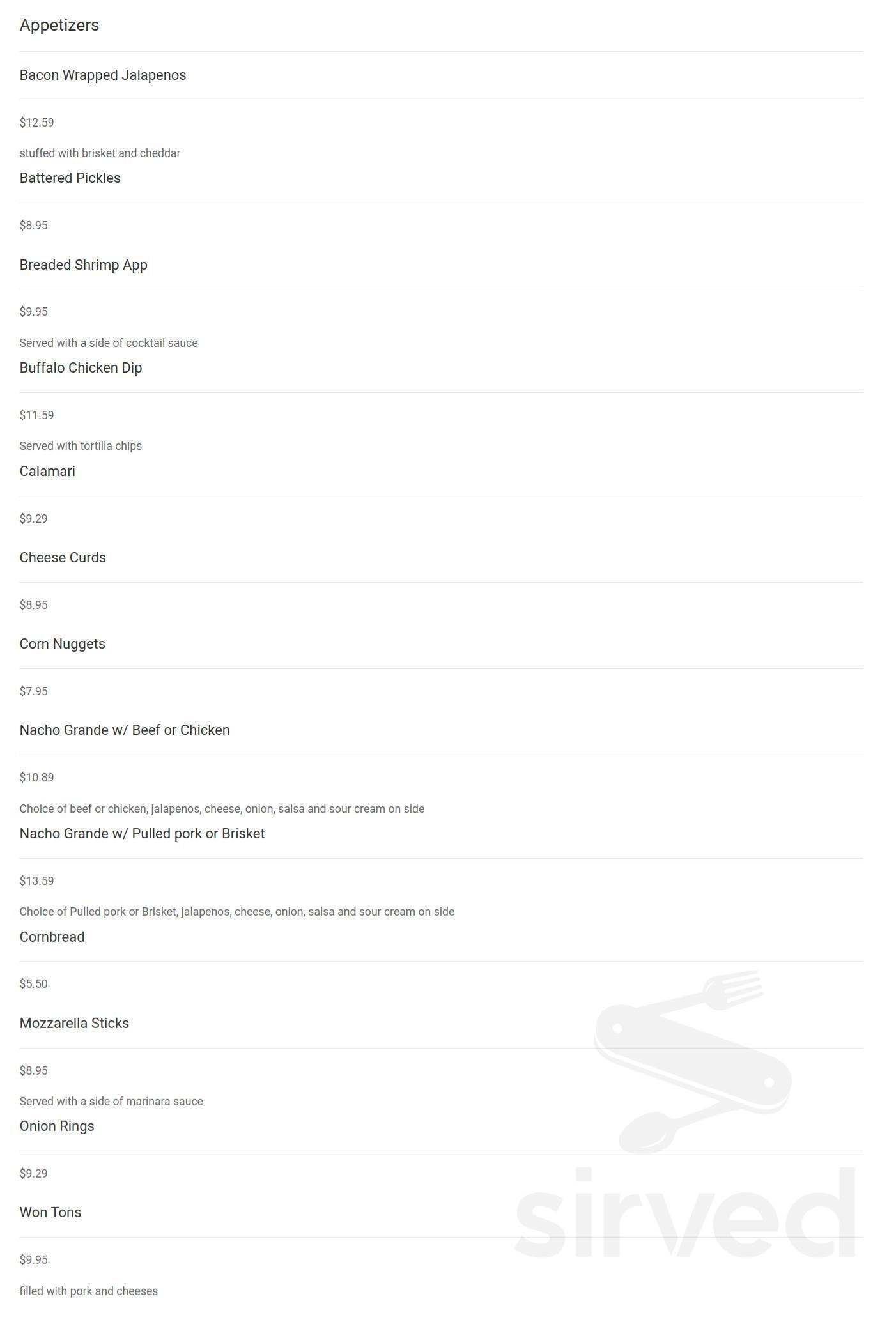 Hog's Hollow Saloon menu in Berwick, Pennsylvania, USA