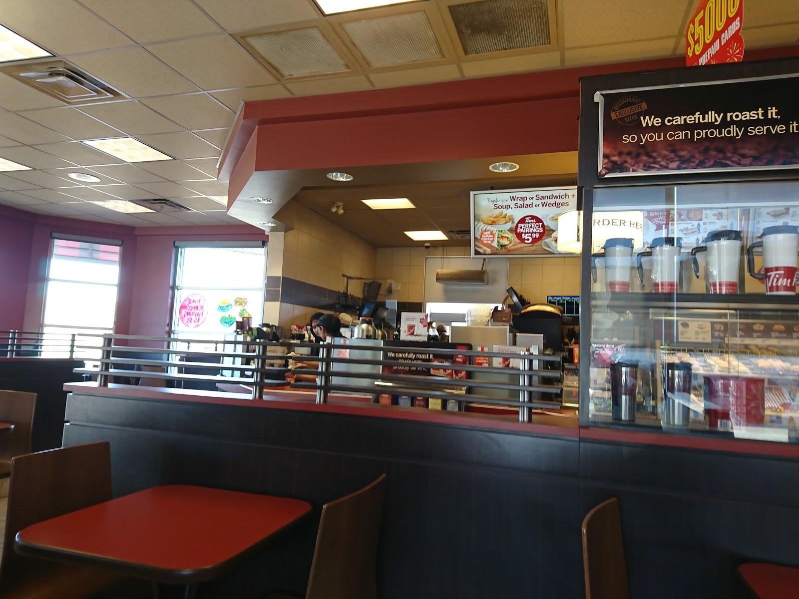 Tim Hortons menu in Saskatoon, Saskatchewan, Canada