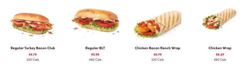 Tim Hortons menu in Calgary, Alberta, Canada