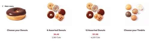 Tim Hortons menu in Calgary, Alberta, Canada