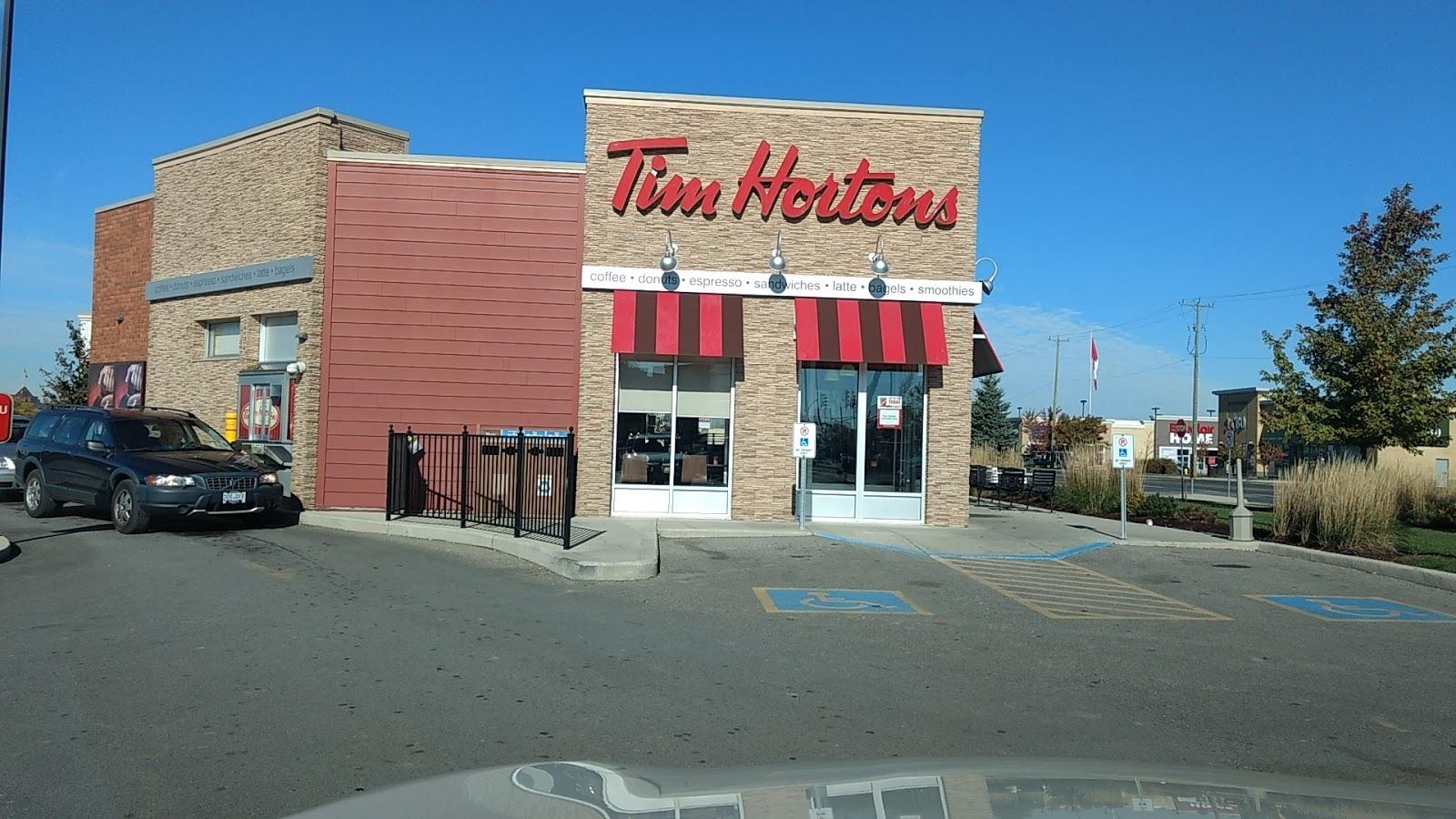 Tim Hortons menu in Chatham, Ontario, Canada