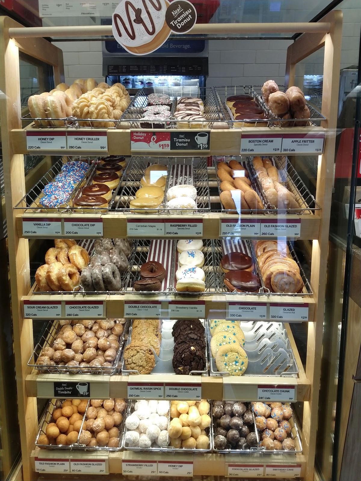 Tim Hortons menu in Windsor, Ontario, Canada