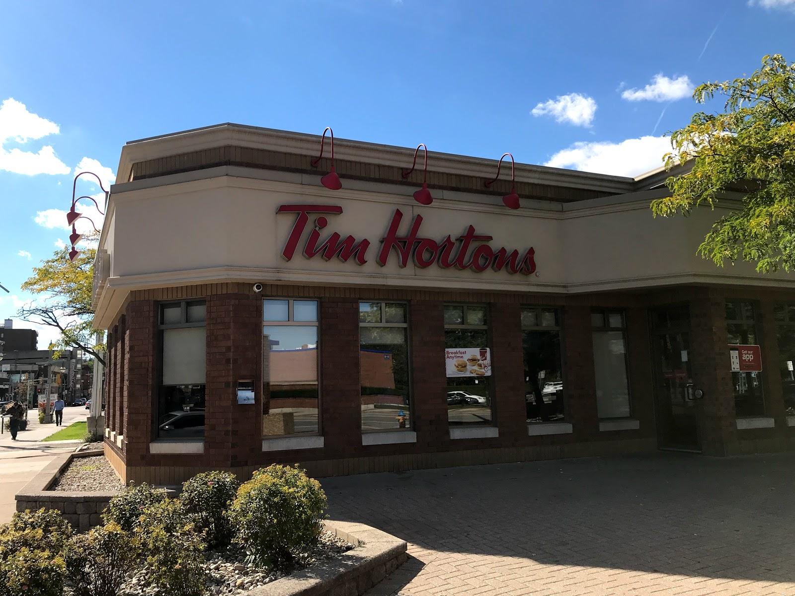 Tim Hortons menu in Windsor, Ontario, Canada