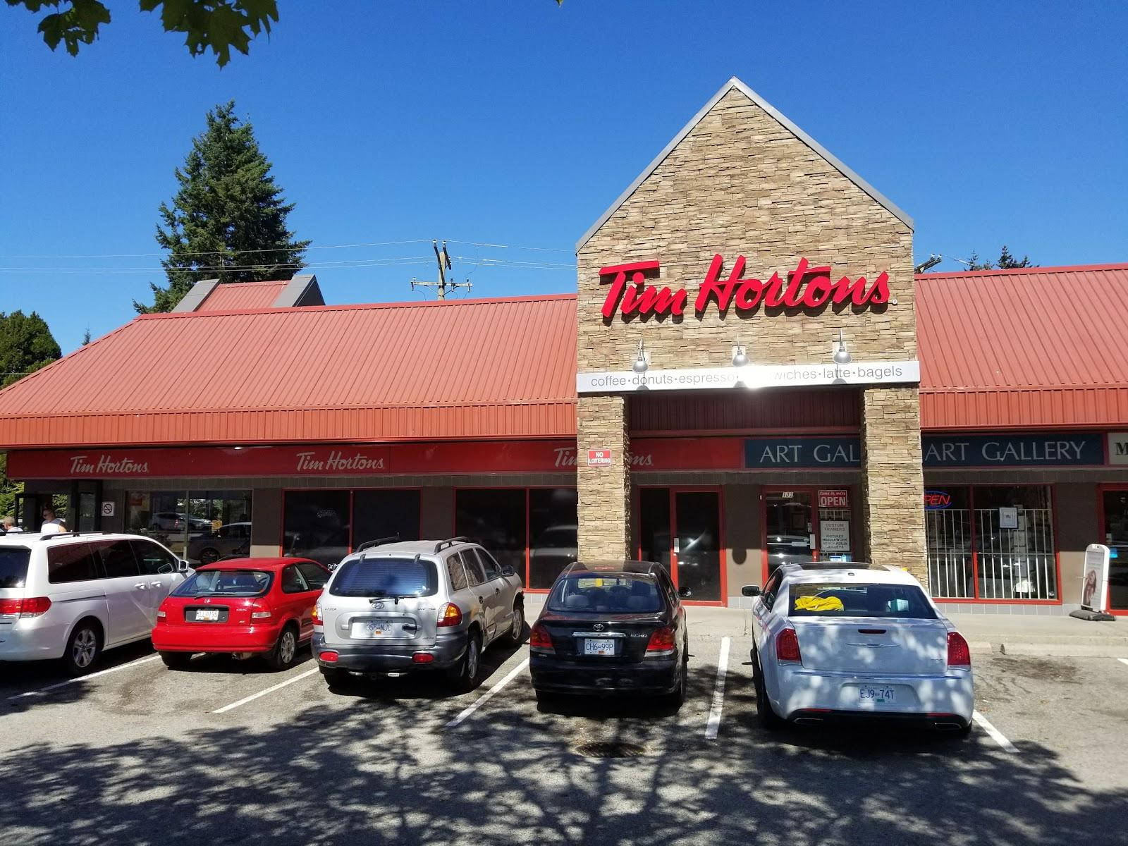 Tim Hortons menu in Surrey, British Columbia, Canada