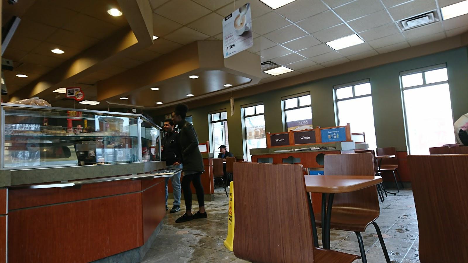 Tim Hortons menu in Windsor, Ontario, Canada