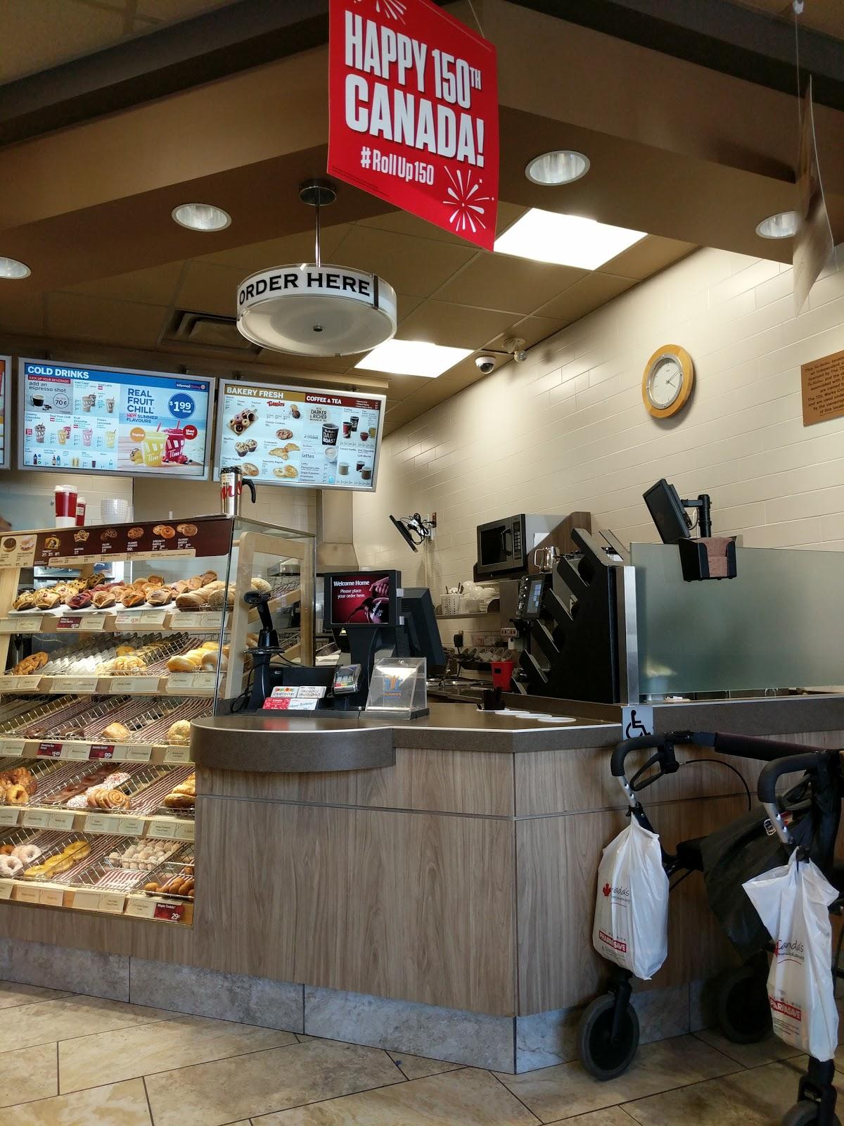 Tim Hortons menu in Truro, Nova Scotia, Canada