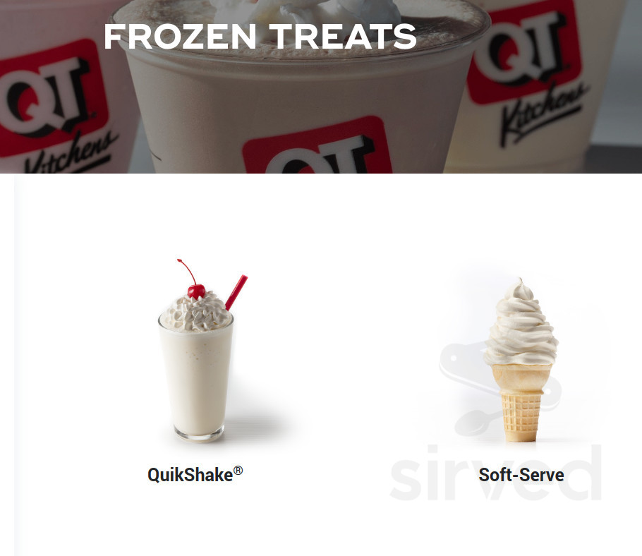 QuikTrip menu in Duluth, Georgia, USA