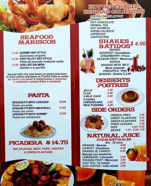 Collado Restaurant menu in Stratford, Connecticut, USA