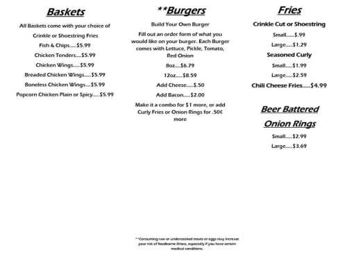Vekol Market menu in Maricopa, Arizona, USA