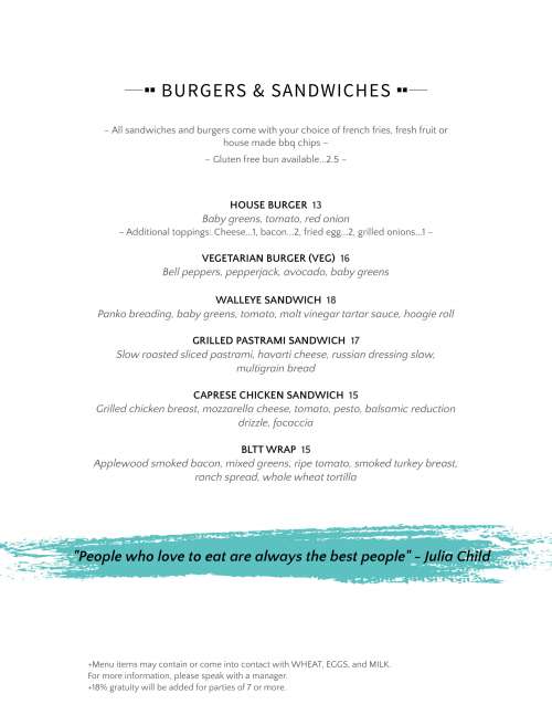 Bluefin Grille menu in Tofte, Minnesota, USA