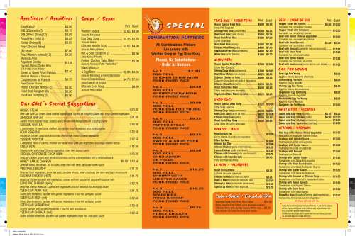 Wah Hen Chinese Restaurant menu in Hialeah Gardens, Florida, USA