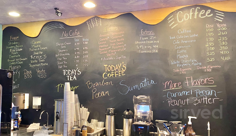 Menu - Linton IN's Francisco De Borja Coffee | Sirved