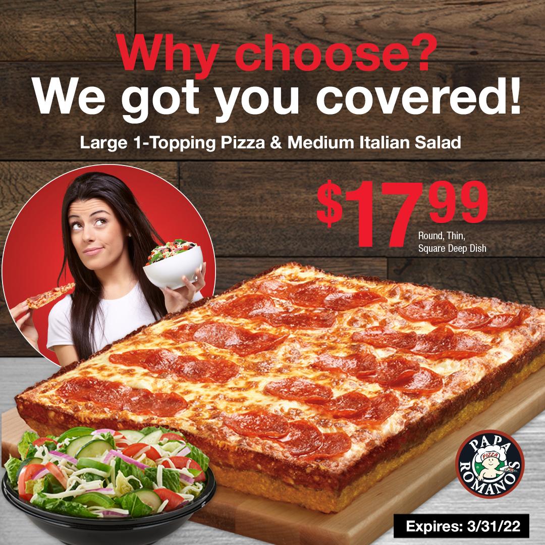 Papa Romano's Pizza & Mr. Pita menu in Southfield, Michigan, USA