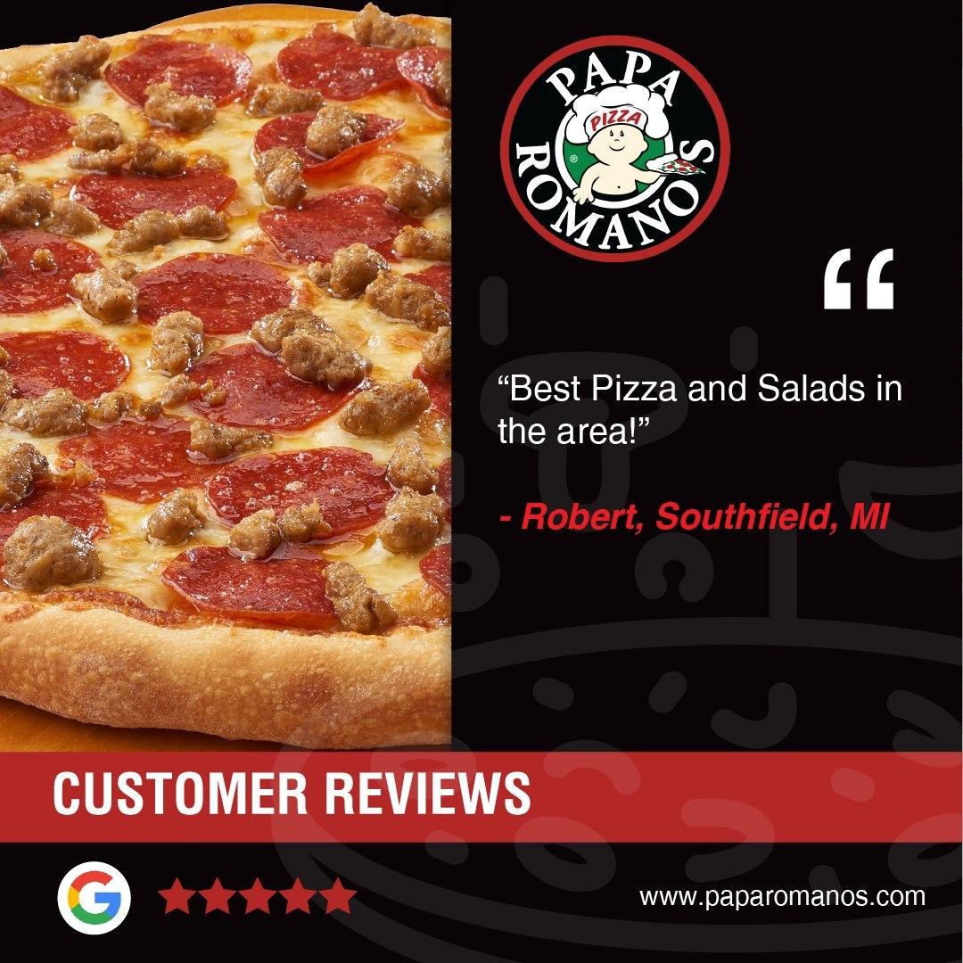 Papa Romano's Pizza menus in Dearborn Heights, Michigan, United States