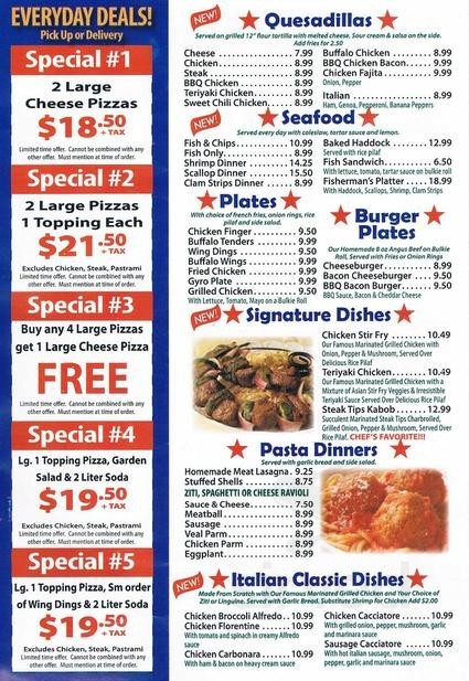 Main Street Pizza menu in Hudson, Massachusetts, USA