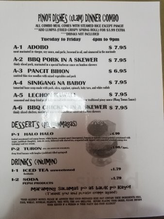 Menu - Del City OK's Chibugan Filipino Cuisine | Sirved