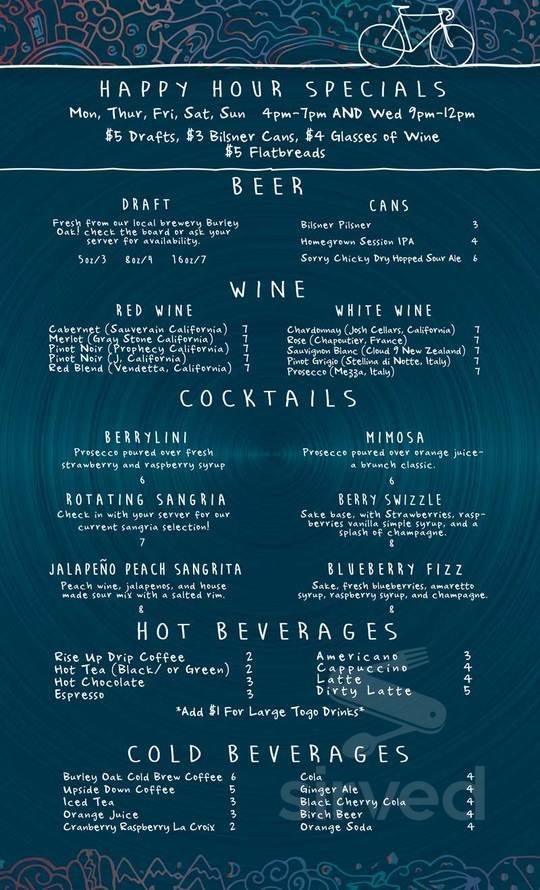 Burley Cafe menu in Berlin, Maryland, USA