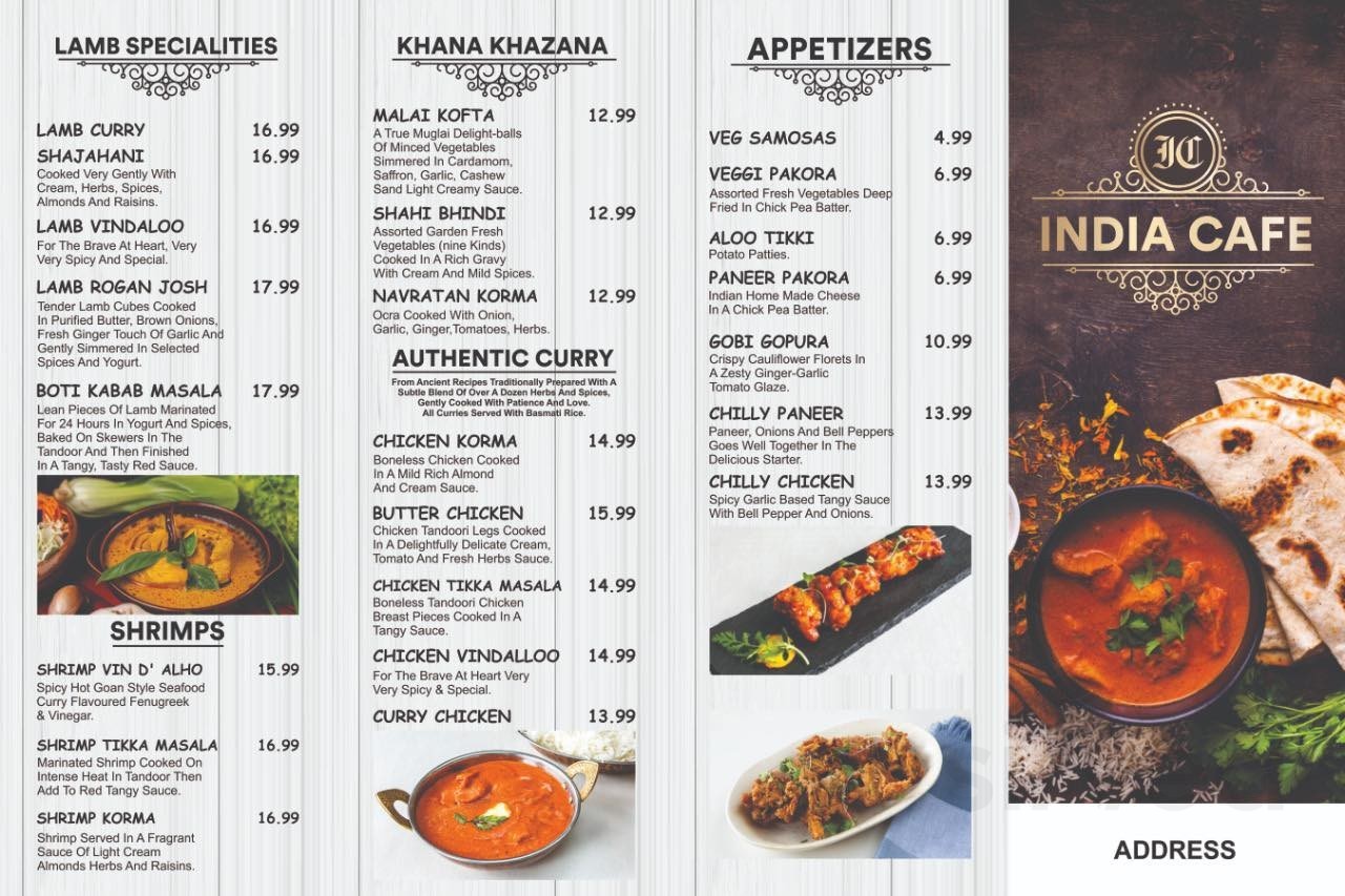 INDIA CAFE menu in Bryant, Arkansas, USA