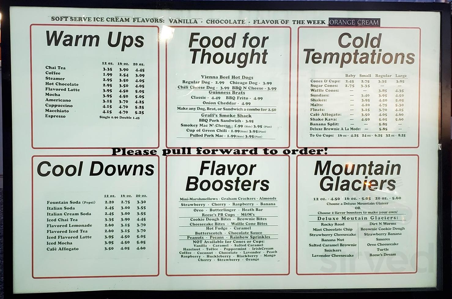 Graff Dairy menu in Grand Junction, Colorado, USA
