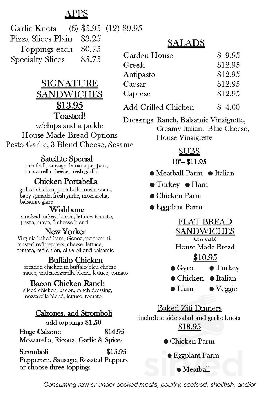 321 Go Pizza menu in Satellite Beach, Florida, USA