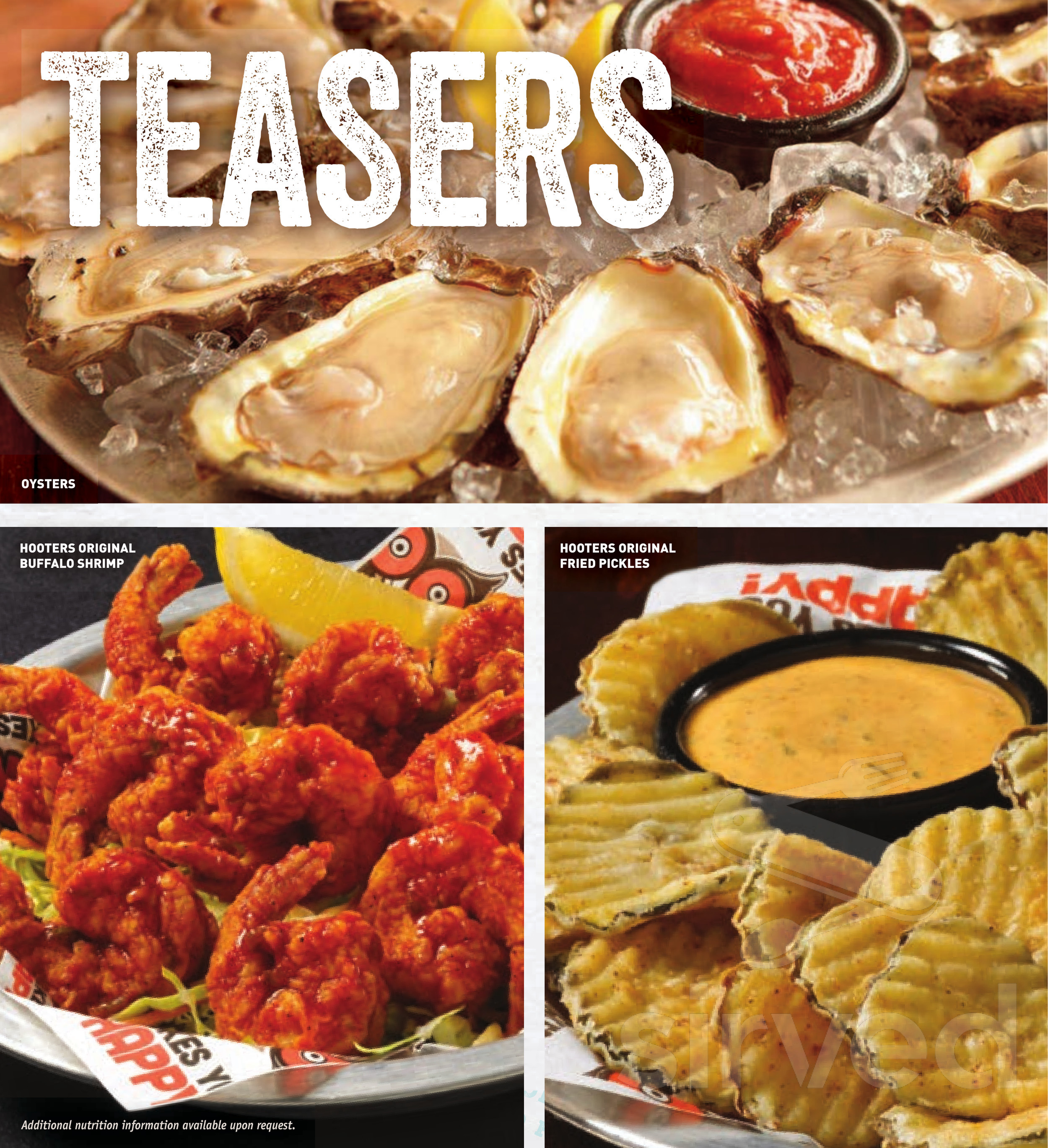 Menu - Warwick RI's Hooters of Newark | Sirved