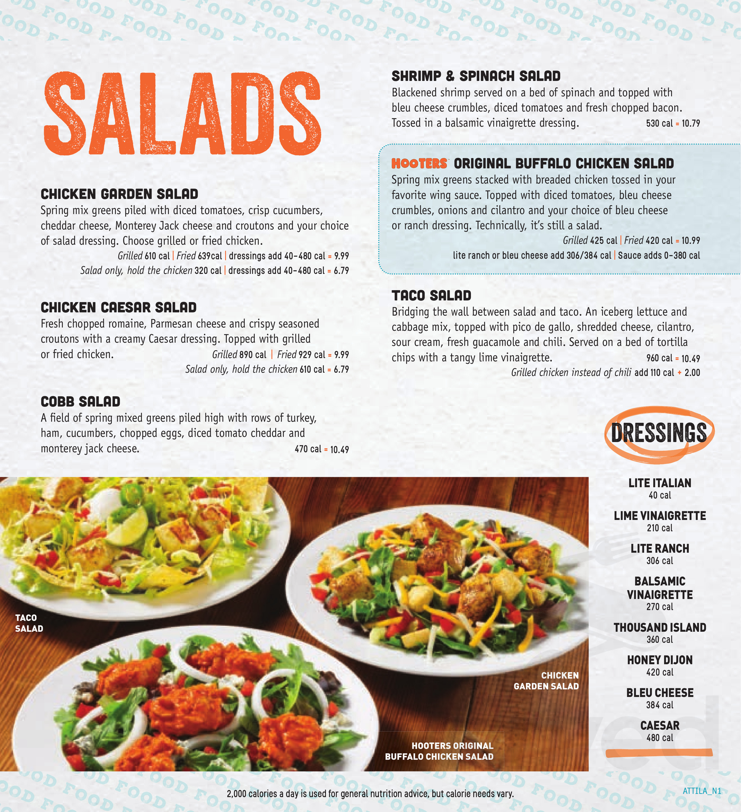 Menu - Warwick RI's Hooters of Newark | Sirved