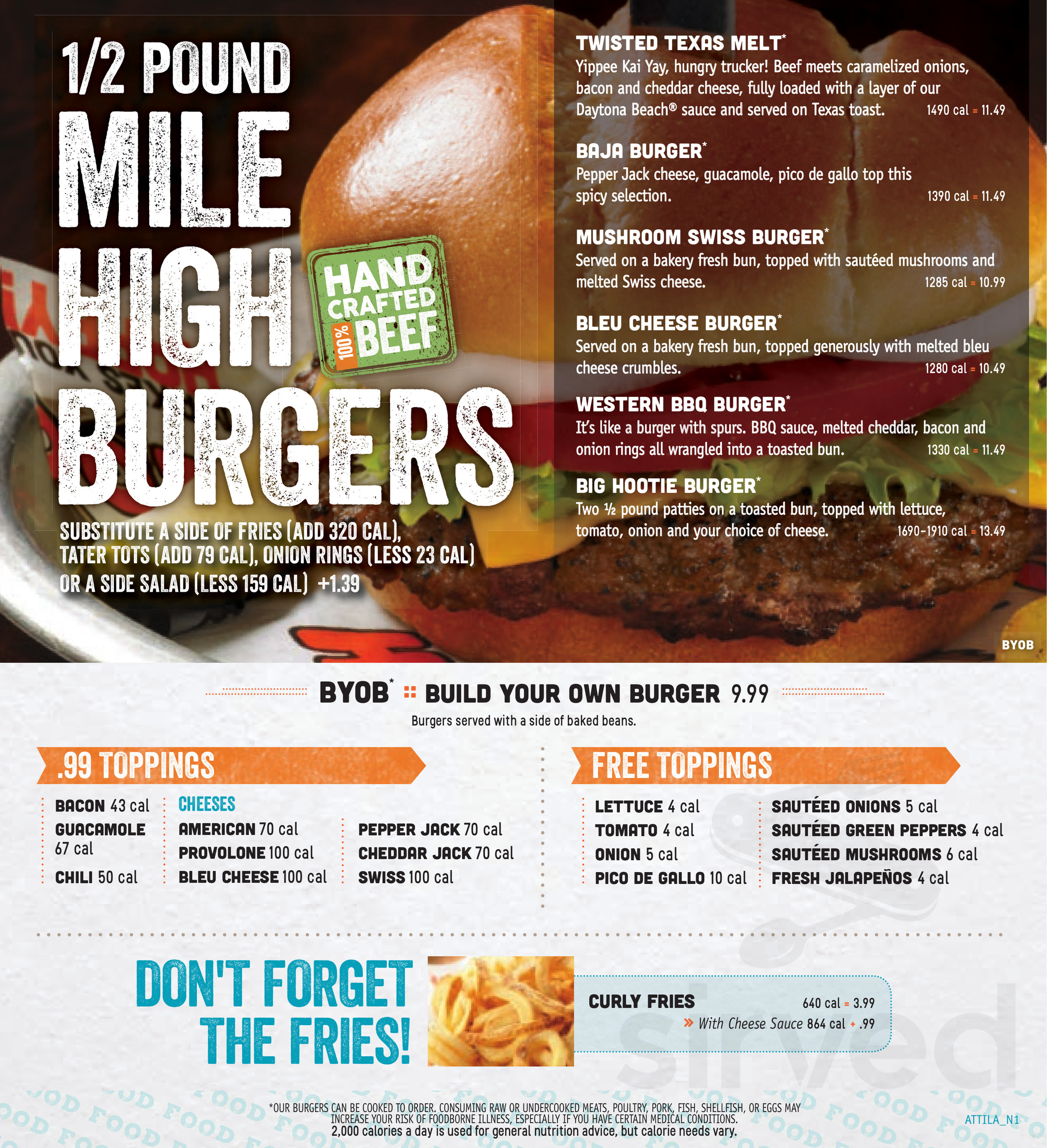 Menu - Warwick RI's Hooters of Newark | Sirved
