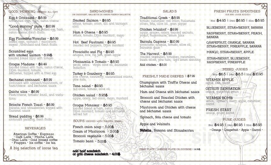 LuBlu Bakery & Cafe menu in Boca Raton, Florida, USA