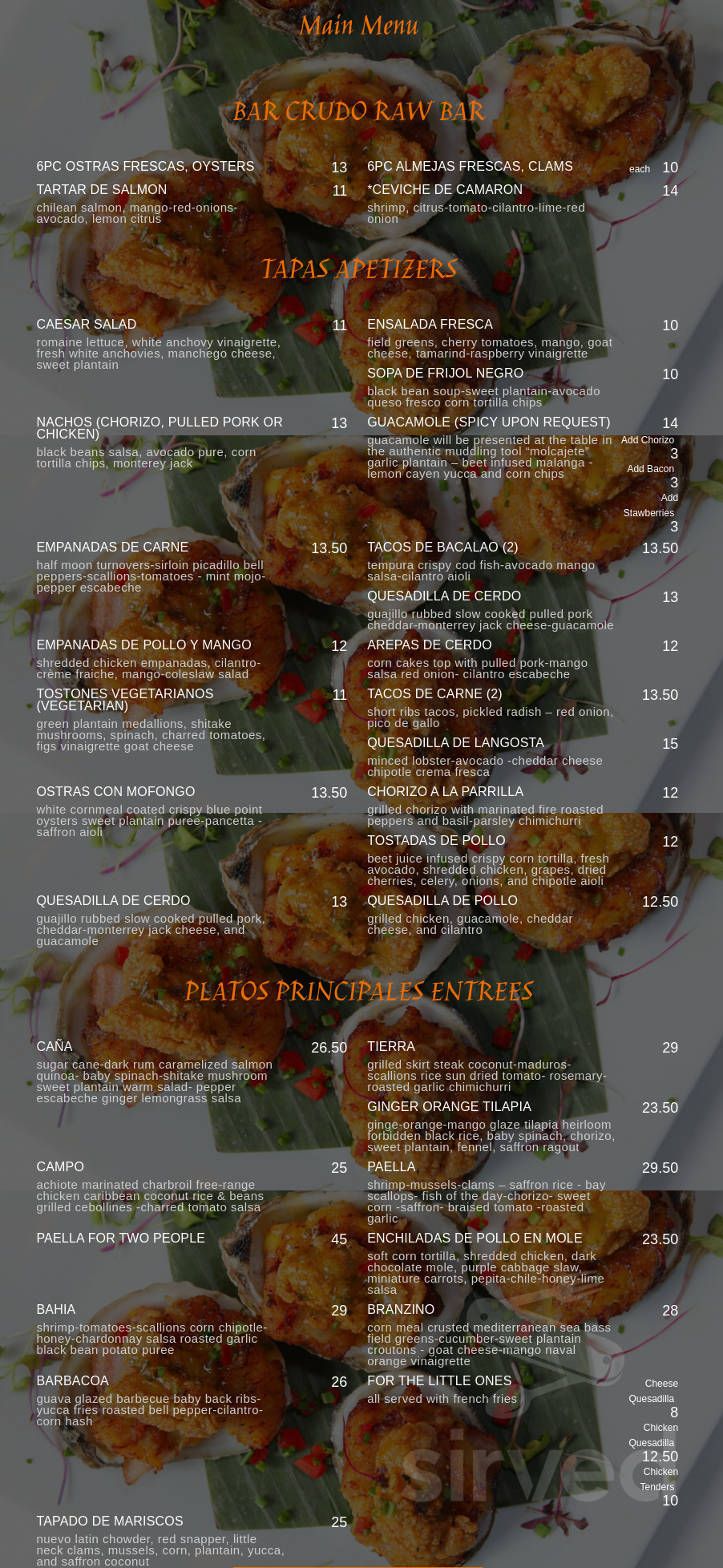 Ola menus in Wallingford, Connecticut, United States
