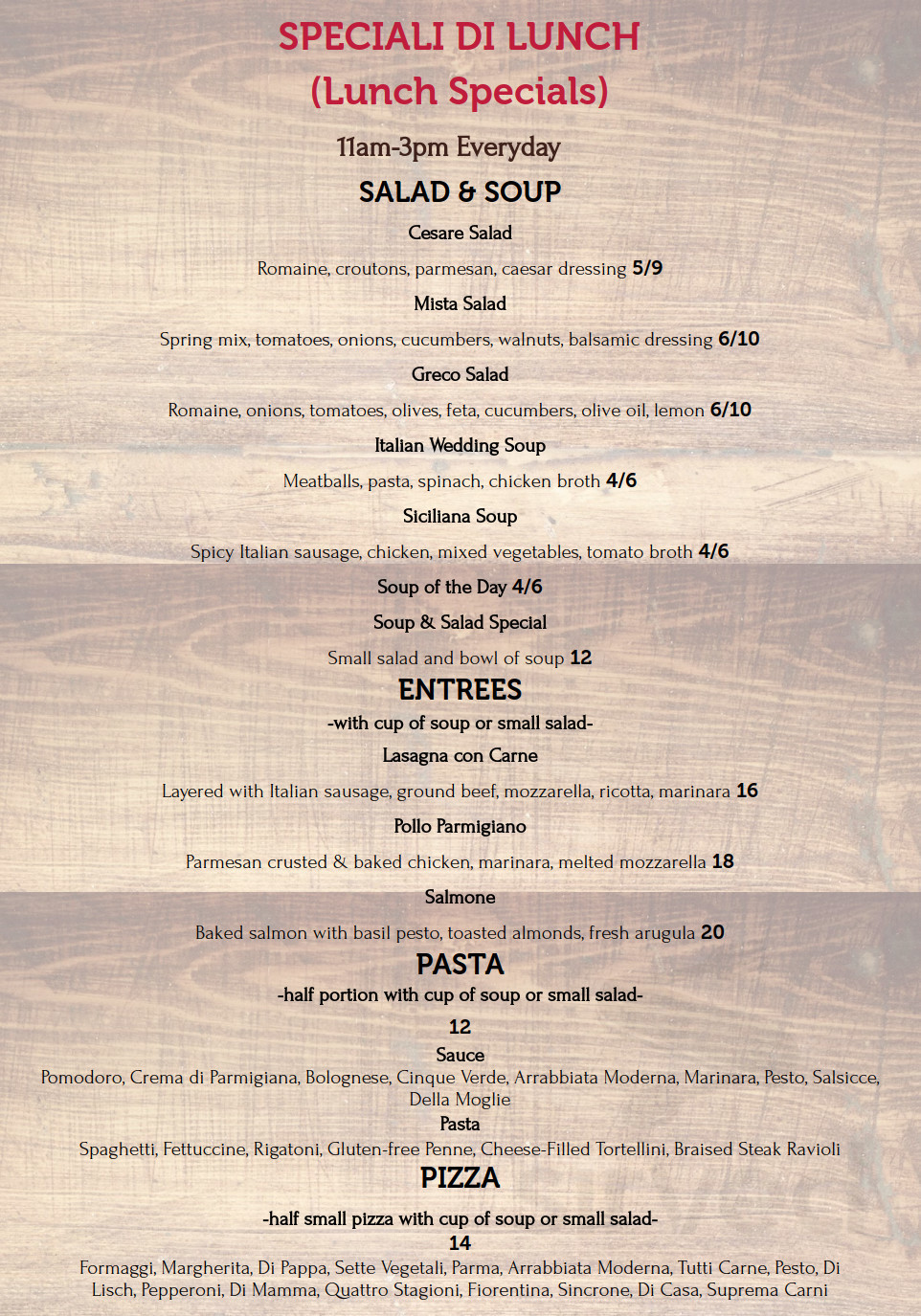 360 UNO menu in Austin, Texas, USA