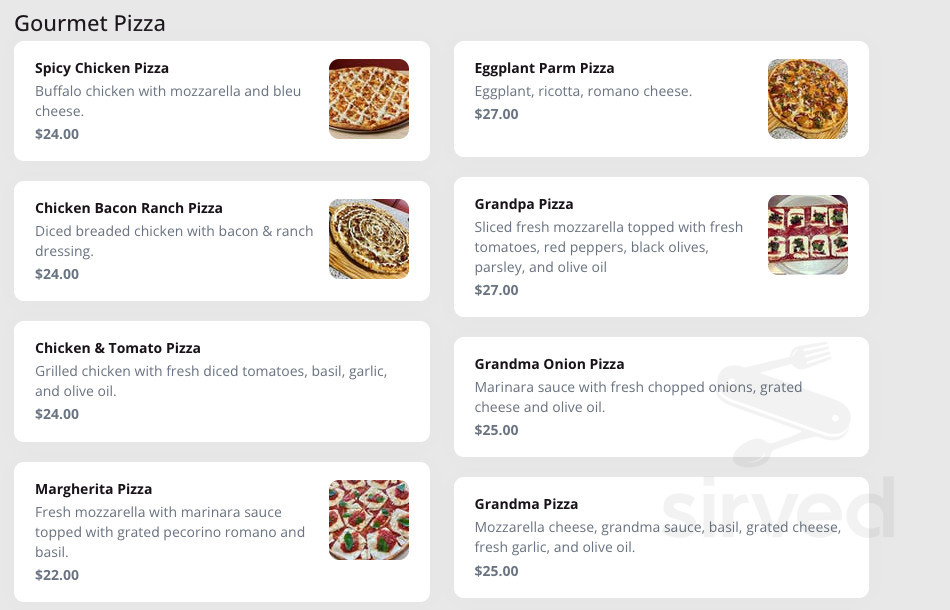 VIPizza menu in Queens, New York, USA