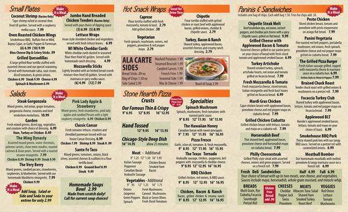 The Dish Restaurant menu in Racine, Wisconsin, USA