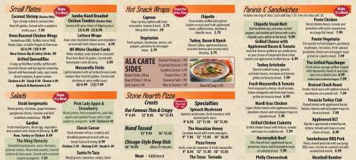 Menu for The Dish Restaurant in Racine, WI | Sirved