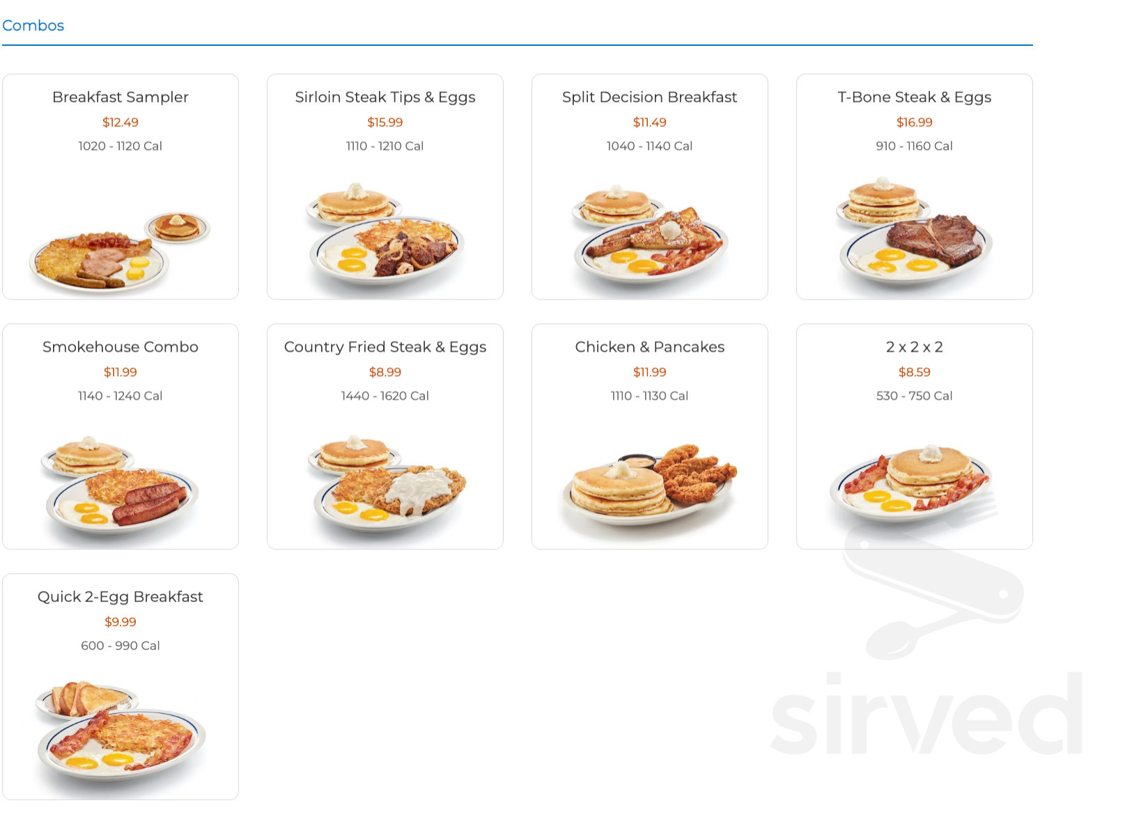 IHOP menus in Lancaster, Texas, United States