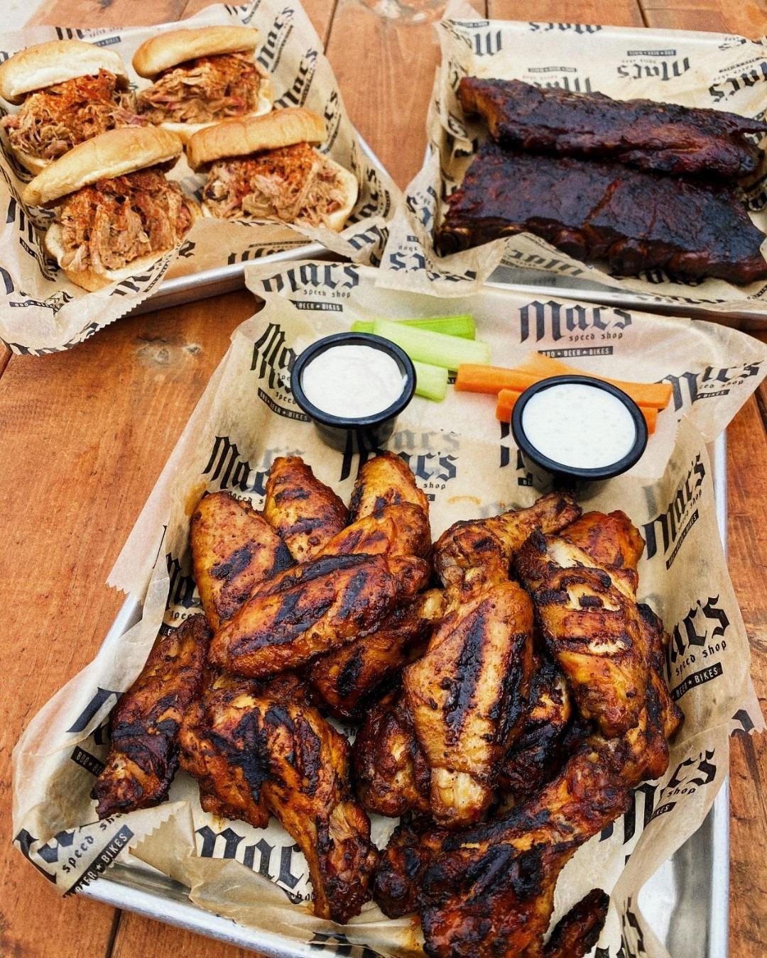 Mac's Speed Shop menu in Concord, North Carolina, USA