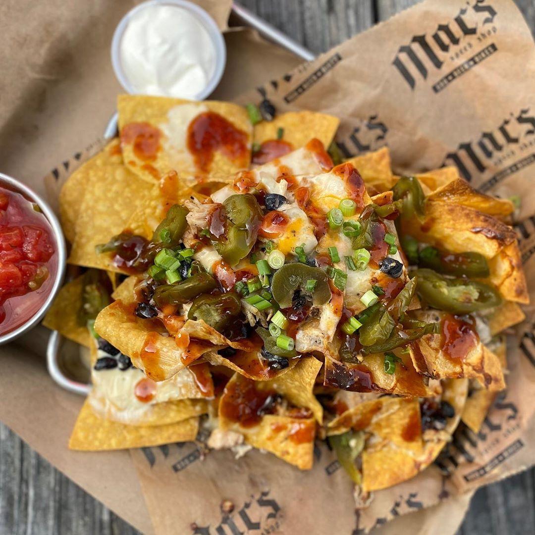 Mac's Speed Shop menu in Concord, North Carolina, USA