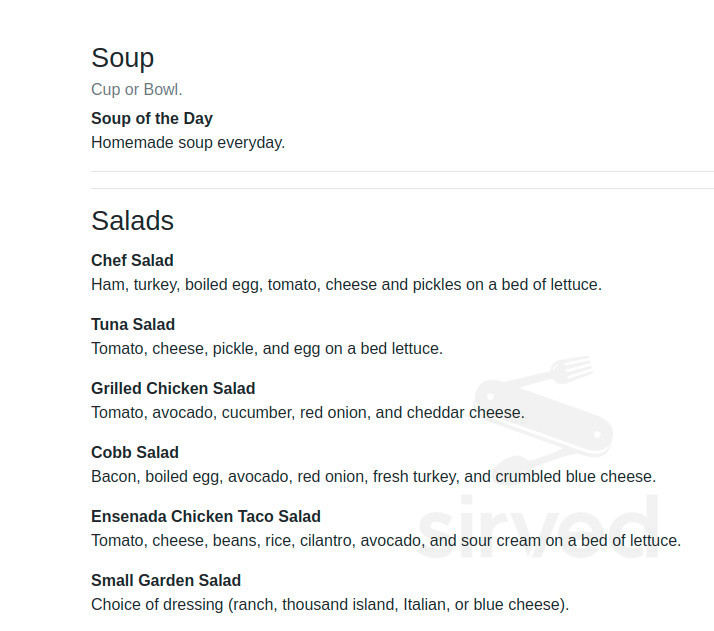 The Nook Breakfast Spot menu in Lomita, California, USA