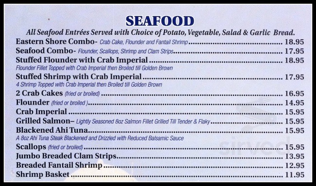 Sam's Pizza & Restaurant menus in St Michaels, Maryland, United States