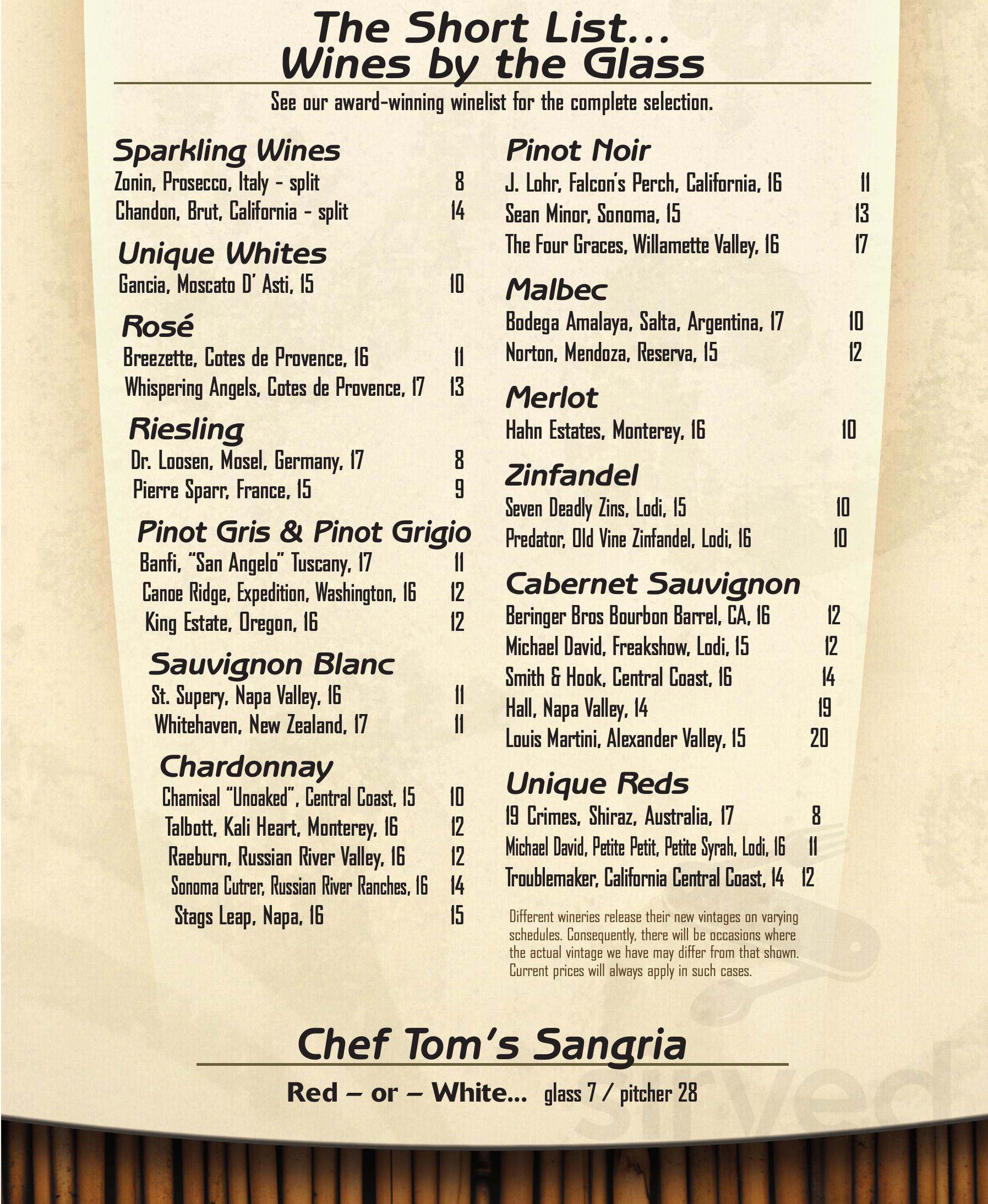 Island Way Grill menu in Clearwater, Florida, USA
