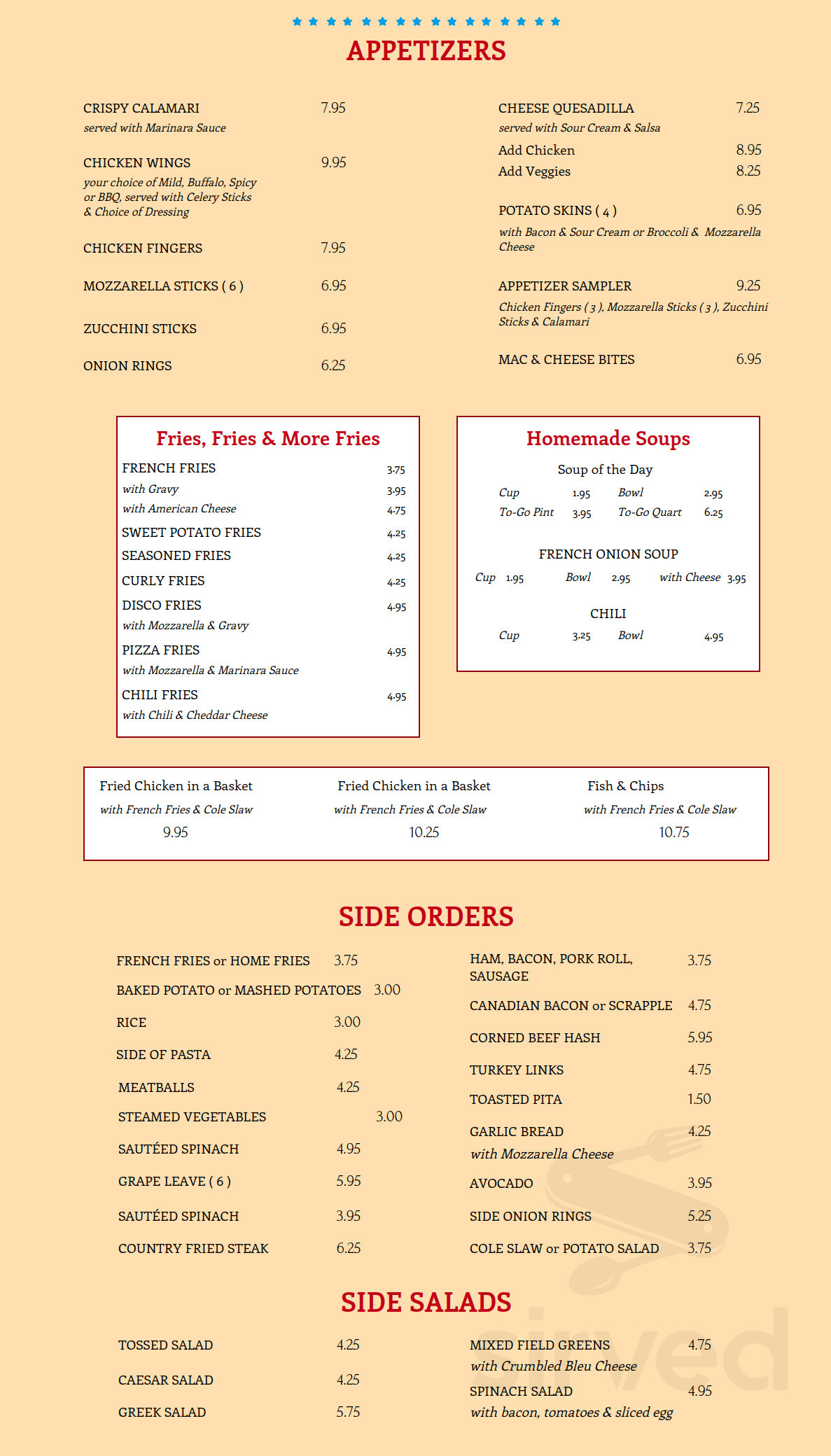 Franklin Park Diner menus in Franklin Park, New Jersey, United States