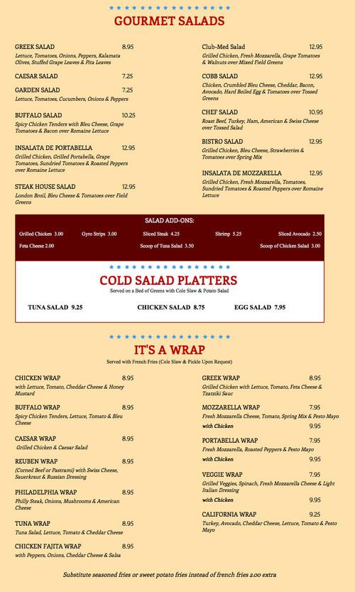 Franklin Park Diner menu in Franklin Park, New Jersey, USA