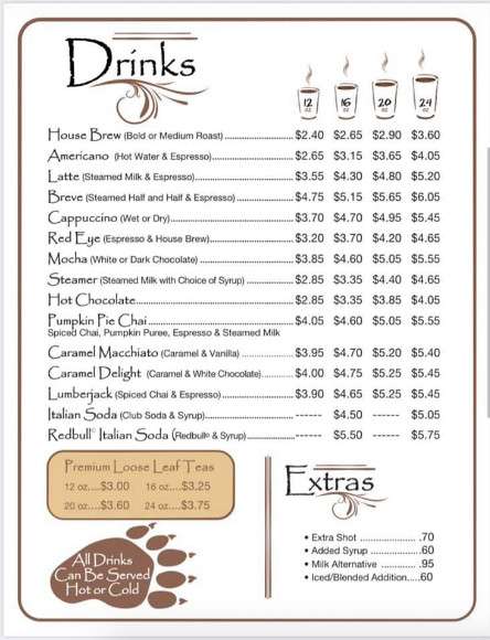 Stone Cabin Coffee menu in Fallon, Nevada, USA