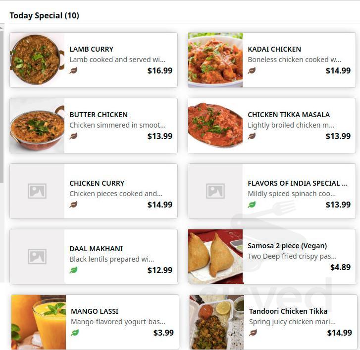Flavors Of India | Indian Restaurant | Indian Cuisine | Indi menus in ...