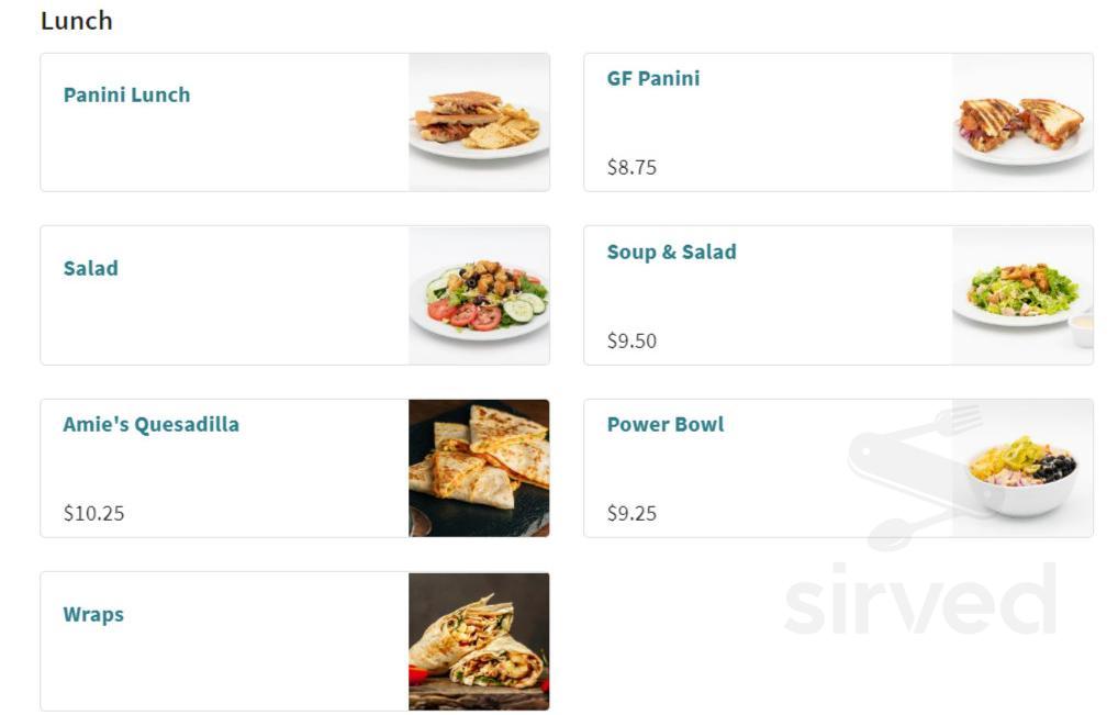 Kaffe 101 menu in Coos Bay, Oregon, USA